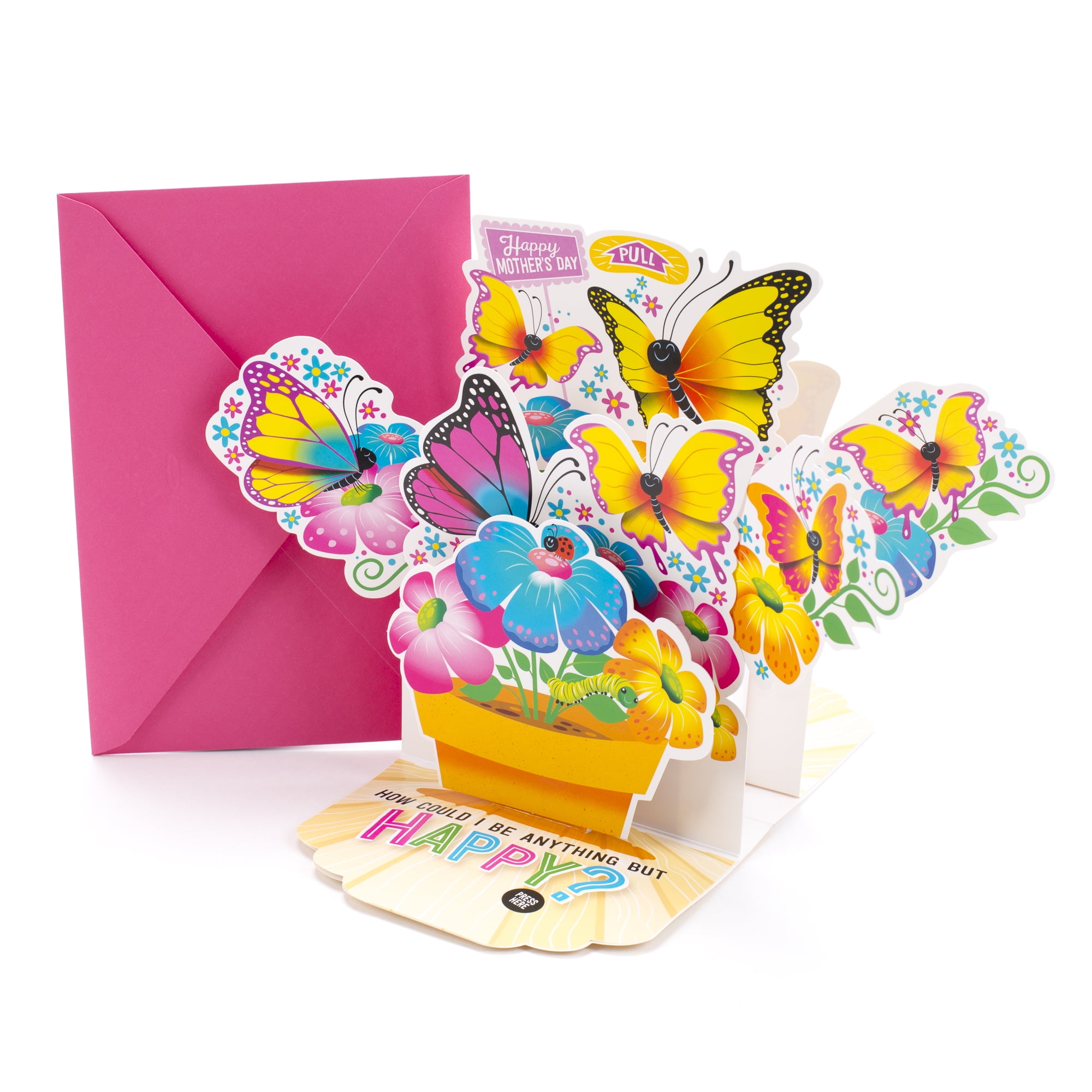 Hallmark Pop Up Mother's Day Card with Song for Mom (Pot of Butterflies ...