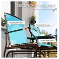 Outdoor Glider Bench - 2 Seater Patio Rocking Chair with Mesh Fabric ...