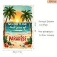 2D Flat, 1pc Tropical Beach Metal Tin Sign Wall Art - 8x12 Inch Vintage ...