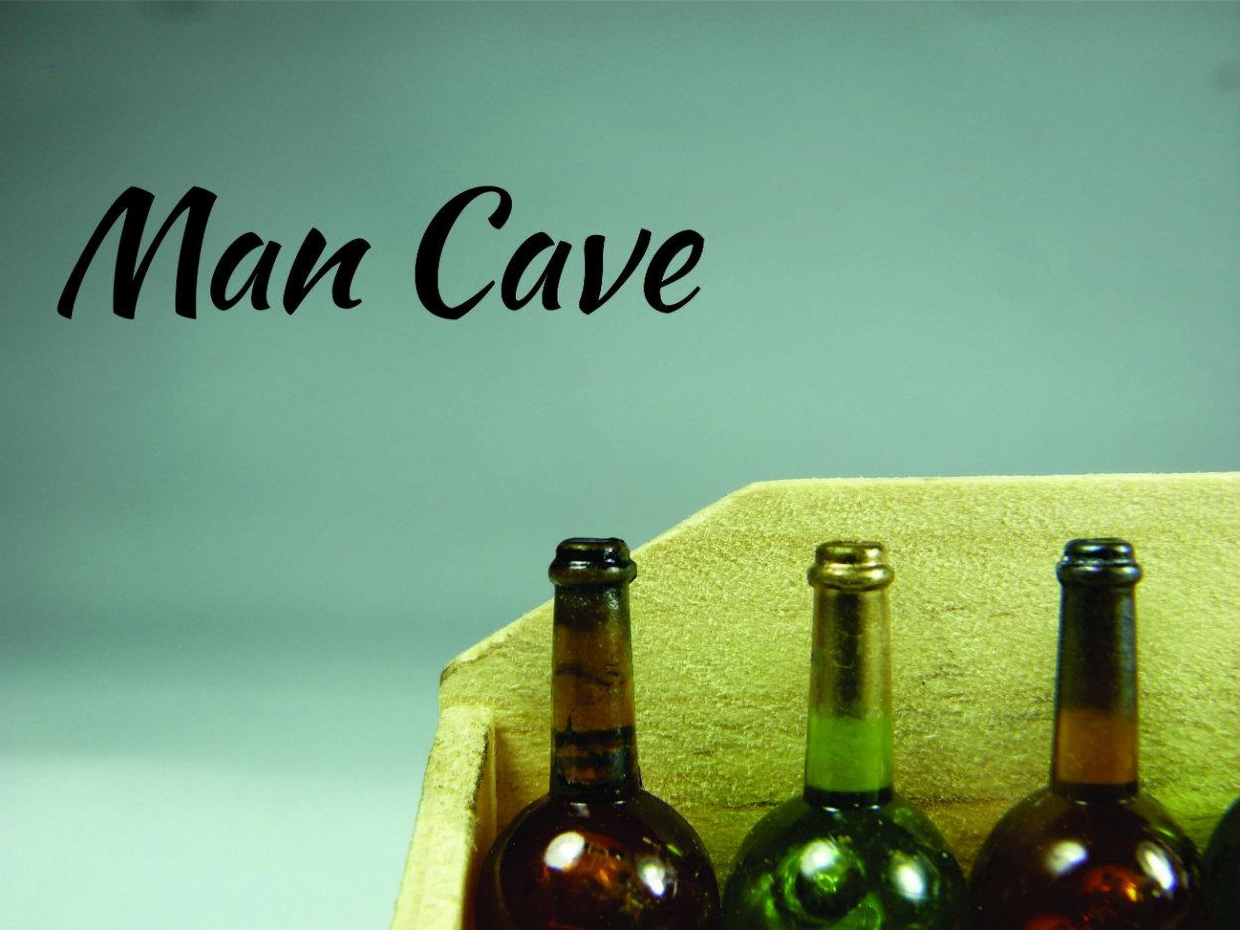 Man Cave Vinyl Wall Decal for Home - Basement Personal Area His Hobbies ...