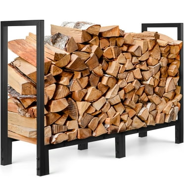 Artibear Firewood Rack Stand 4ft Heavy Duty Logs Holder for Outdoor ...
