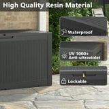 "BiFanuo 100 Gallon Deck Box, Waterproof Resin Outdoor Storage ...