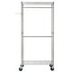 Ktaxon Heavy Duty Rolling Garment Rack Portable Double Hanging Rod ...