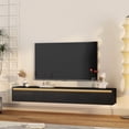 LHYY Floating TV Stand,Wall Mounted TV Shelf with Led Lights Power ...