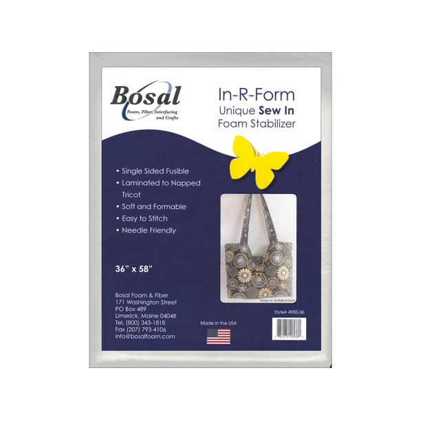 Bosal In R Form Foam Sew In Fusible Stab 58x36 Wht - Walmart.com
