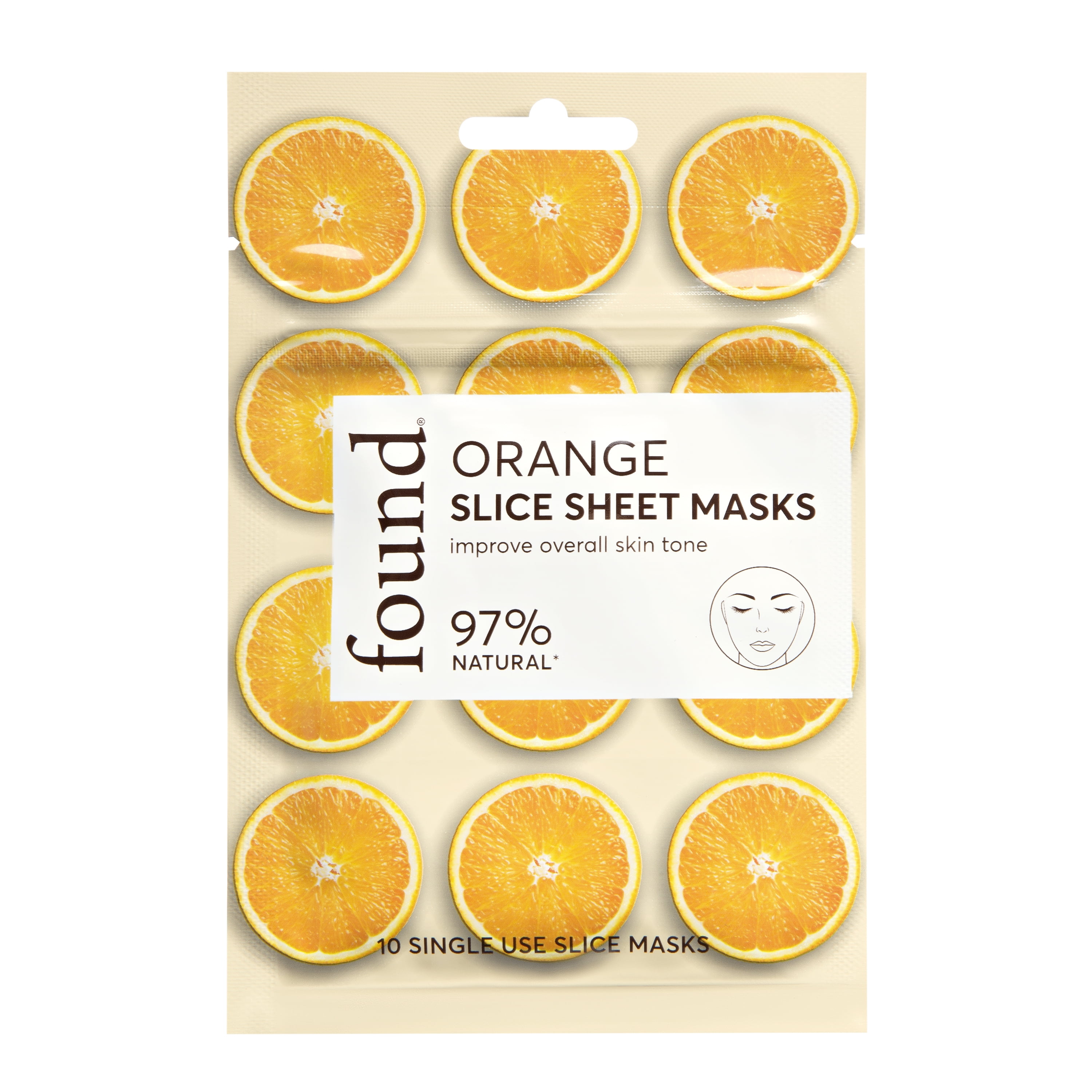 found Orange Slice Sheet Mask, 10 Count - Walmart.com