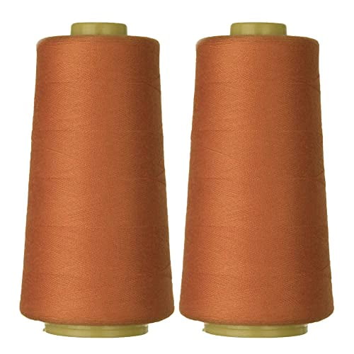 RCL 100% Polyester Sewing Thread Cone 2-Pack of 3000 Yards Each Spool ...