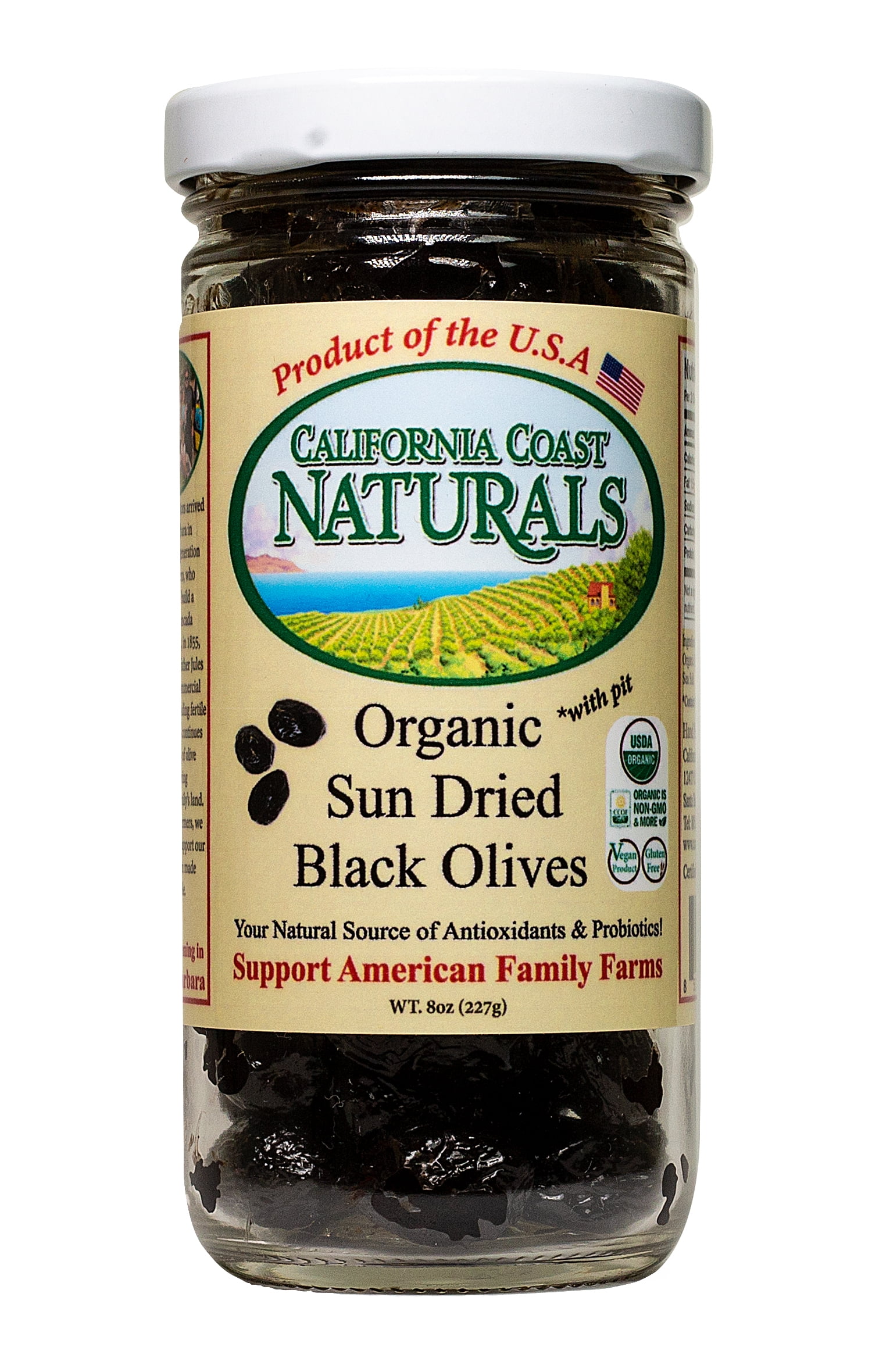 California Coast Naturals Organic Sun Dried Black Olives, USDA Organic ...