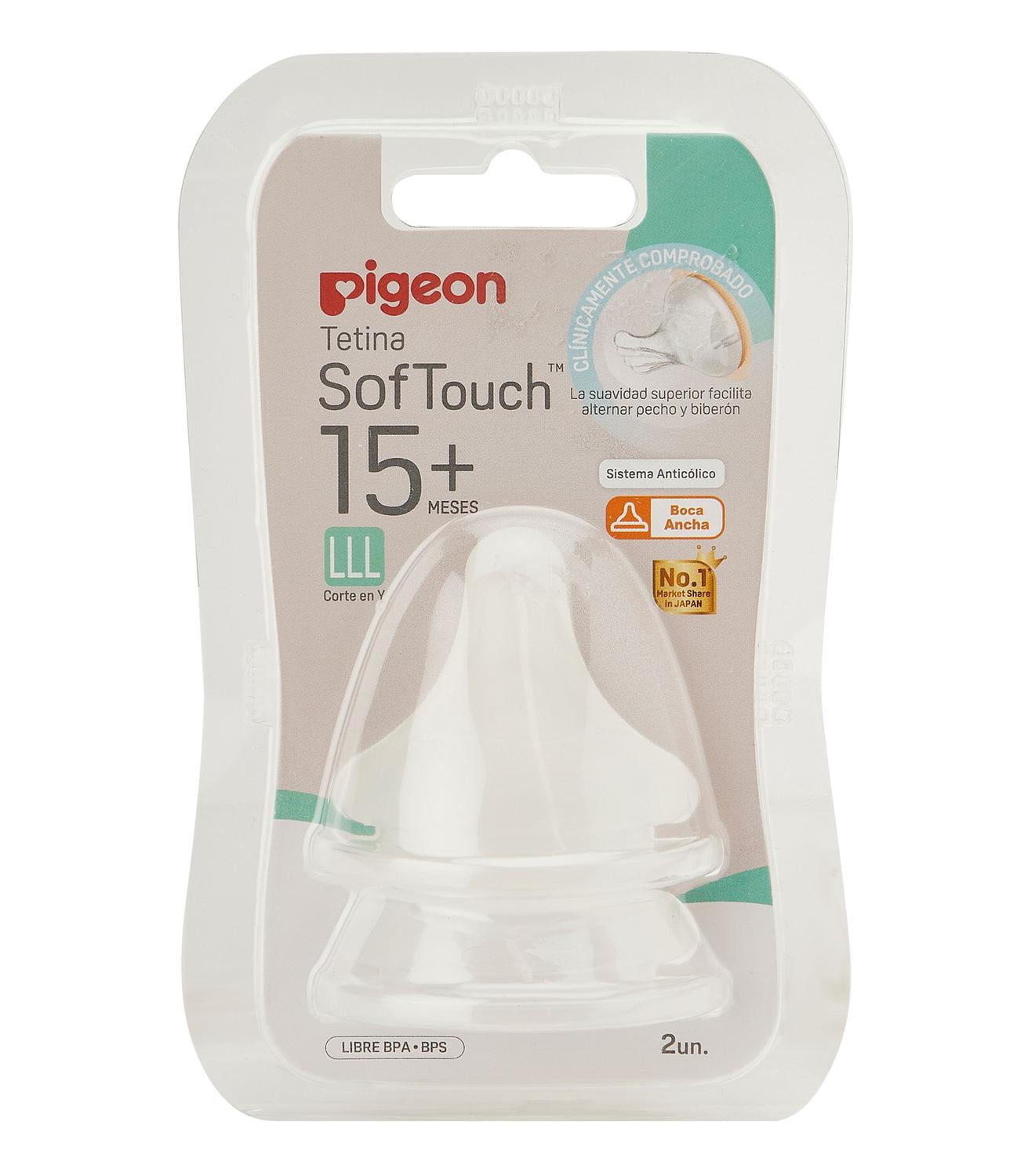 Tetina Softouch Boca Ancha "LLL" 2 un. (new WN3) | Bodega Aurrera en línea