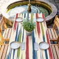 Abstract Art Fitted Rectangle Tablecloth 32" x 96" Red Blue Green ...