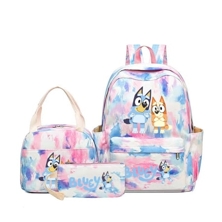 3pcs/set Bluey Backpack Bingoes Pencil Case Lunch Bag Teenager Student ...