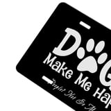 Yehwow Dogs Make Me Happy Metal Car Plate Aluminum License Plate ...