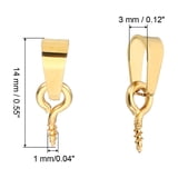 Uxcell 14 x 3 mm Screw Eye Pins Peg Bail, 10Pcs Stainless Steel Cup ...