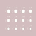 24 Pcs Square Press on Nails Short Length, Press on Nude Fake Nails ...