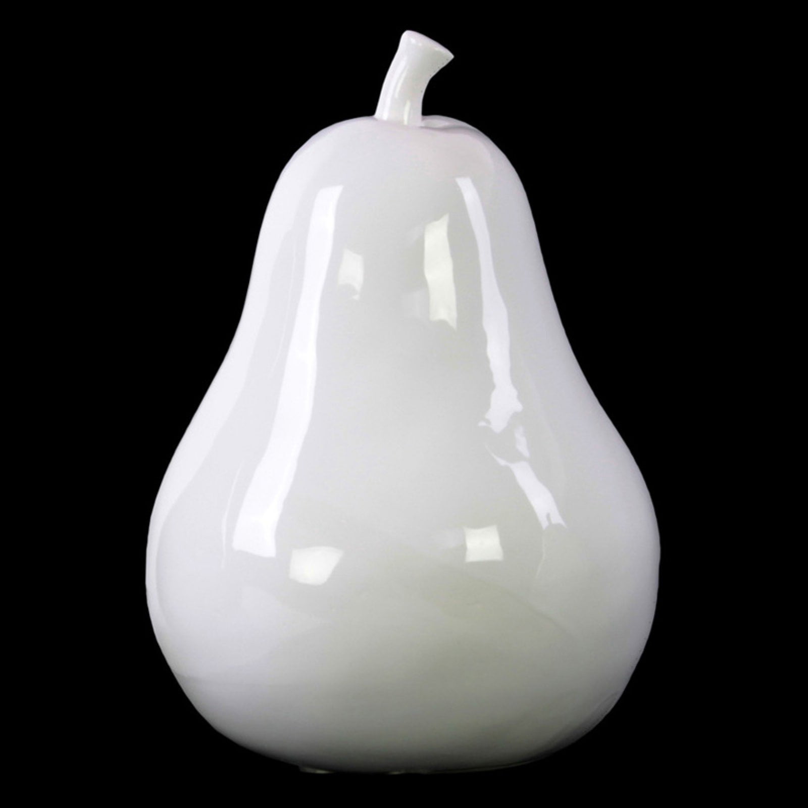 Urban Trends Collection: Ceramic Pear Figurine, Gloss Finish, White ...