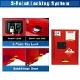 Red Flameproof Cabinet, 18.11"x18.11"x23", Multi-Point Locking ...