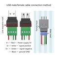 HannLk USB 2.0 4P Terminal Solderless Connector For Keyboards Mouse ...