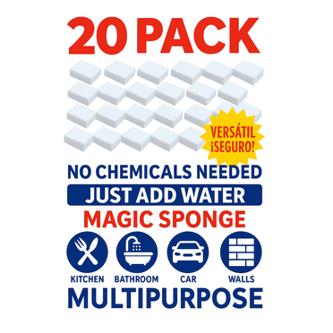 Magic Sponges Eraser, 100 Pack Multi-Functional Household Cleaning ...