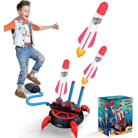 Rocket Launcher for Kids, Shoots Up to 100 Feet, Triple Launcher Rocket ...