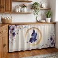 Butterfly Cabinet Curtains 28" W x 51" L, Watercolor Purple Butterfly ...