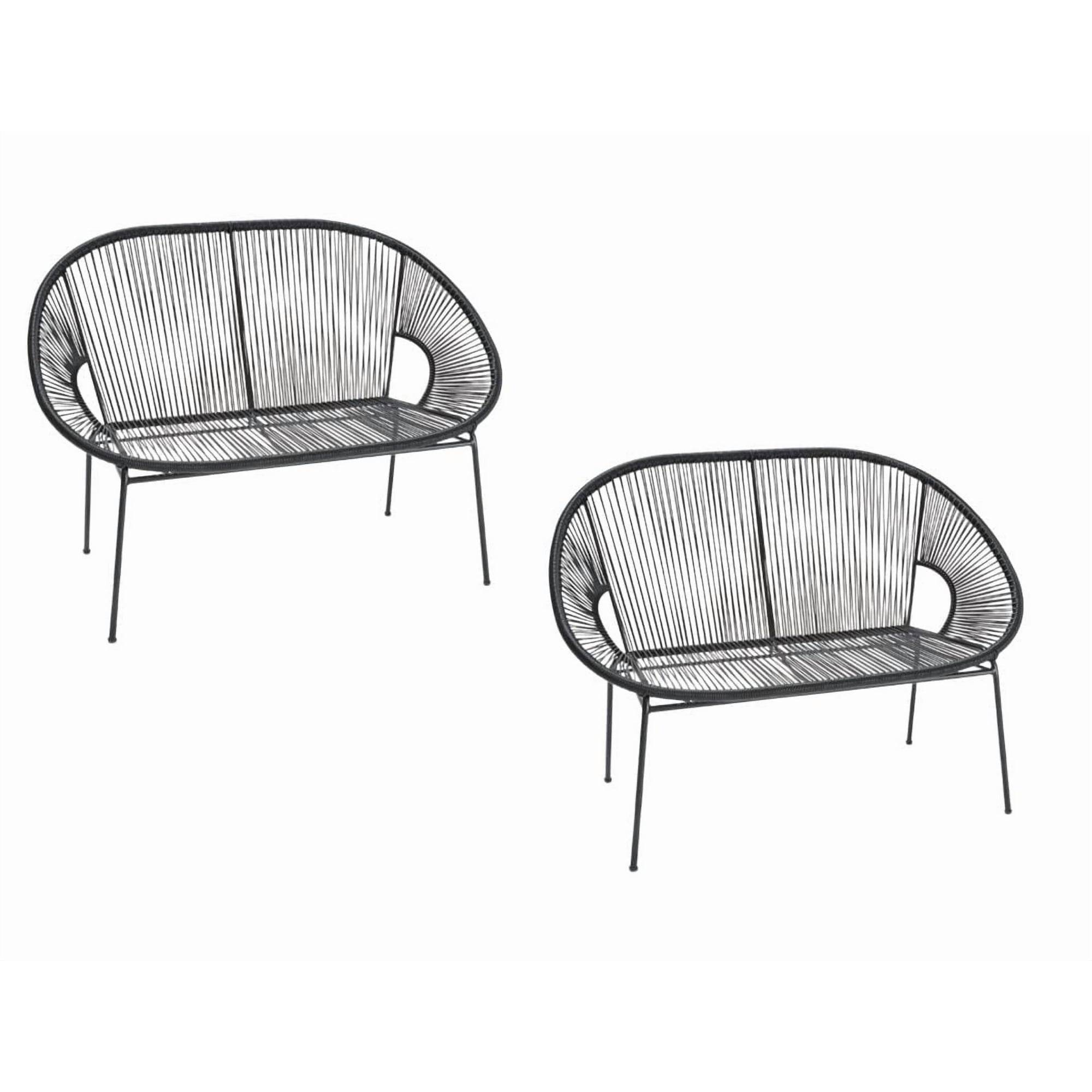 Click here for Take Me Home Furniture Juju Loveseat In Black  Wir... prices