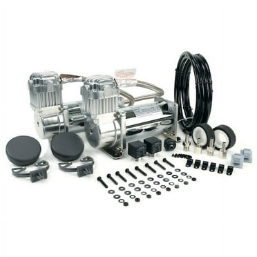 VIAIR Dual 400C 12 Volt 150 PSI Chrome Air Accessories Compressor Kit Value Pack - Walmart.com