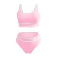 Difdany Bathing Suit For Women High Waisted Bikini Sets Sporty Two