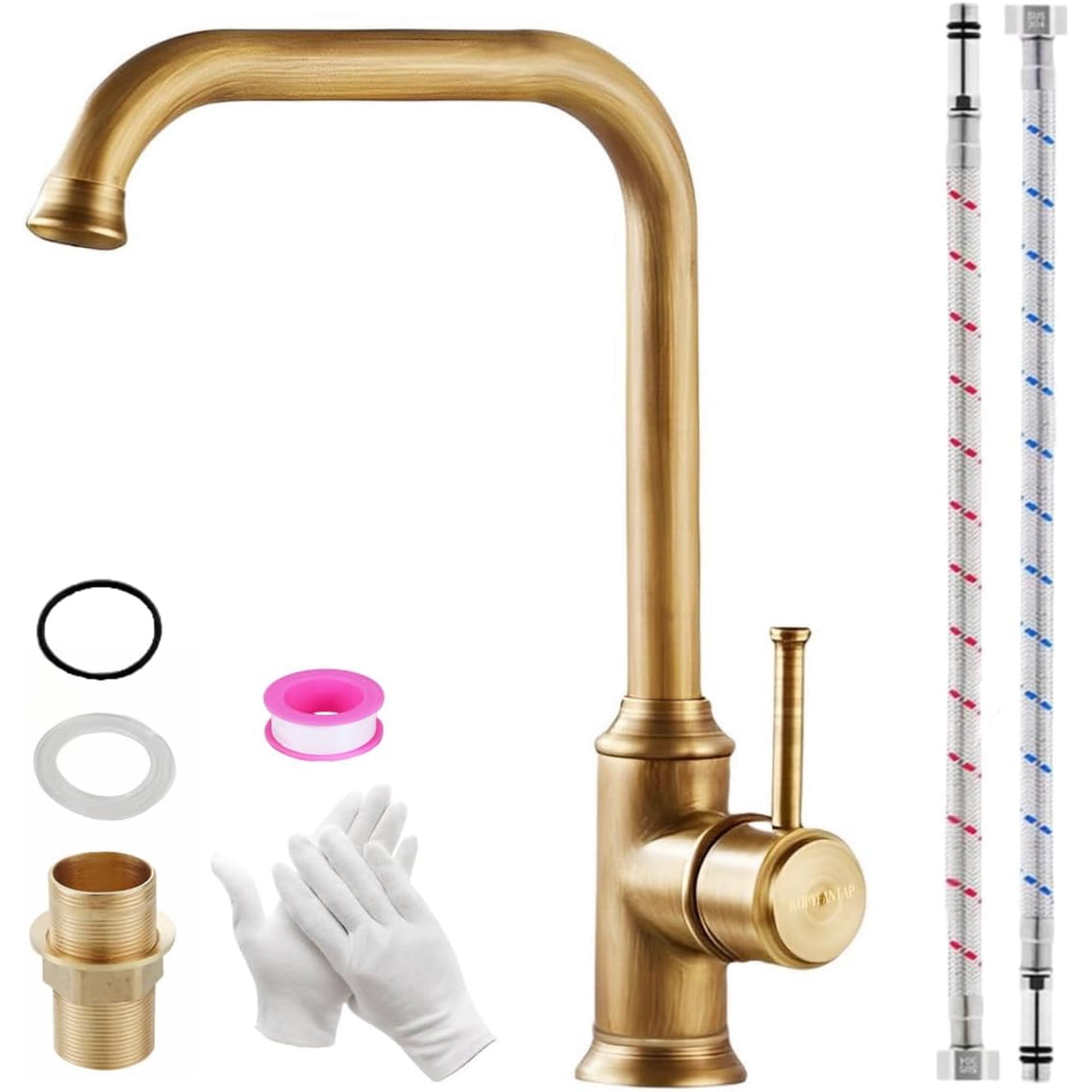 Click here for Unbranded Vintage Antique Brass Kitchen Faucet  Re... prices