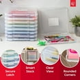 Board Game Storage Craft Organizer Box with Snap-Tight Latch Lid 6-Pack ...