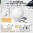 E26 Recharable Light Bulb with Remote and Timer, Battery Backup Bulb ...