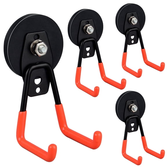 ULIBERMAGNET Heavy Duty Magnetic Garage Hooks,4 Pack Strong Large ...