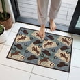 Country Western Theme Door Mat 20x31.5 Inch Brown Cowboy Hat Blue Plaid ...