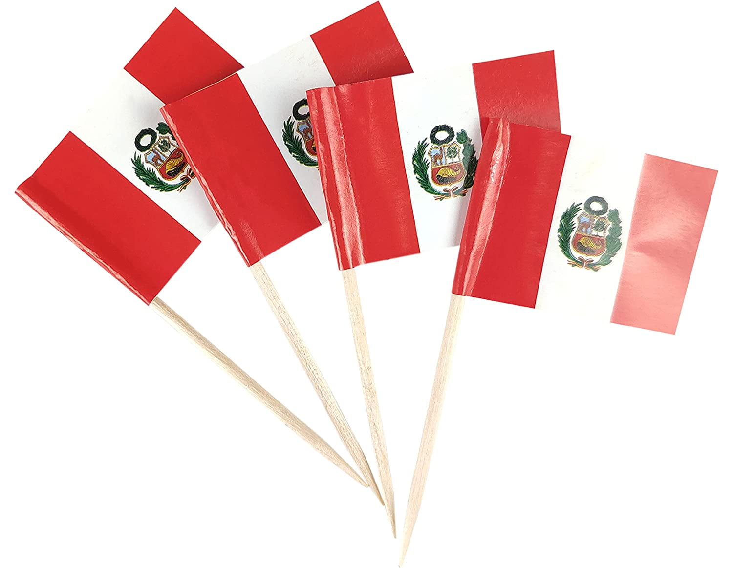 Peru Toothpick Flag Peruvian Mini Small Cupcake Topper Flags (200 pcs ...