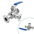 3-Way Tri Clamp Sanitary Ball Valve, Metal T-Port for Food & Beverage ...