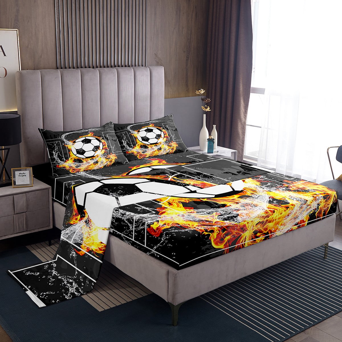 Click here for Yst Twin Size Soccer Bedding Set For Boys football... prices