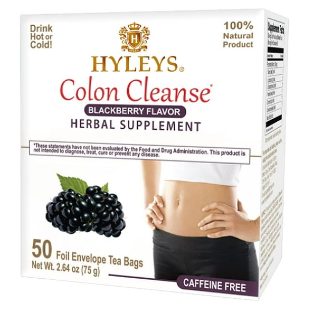 Tea Hyleys Colon Cleanse Blackberry 300 bolsitas de té (paquete de 6 ...