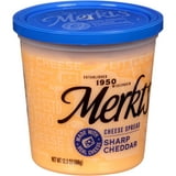 Merkt's Sharp Cheddar Spreadable Cheese, 12.9oz, Tub, Refrigerated ...