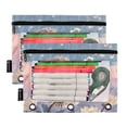 2 Pack Expandable Flip Folders with Clear PVC Window Binder Pouches 3 ...
