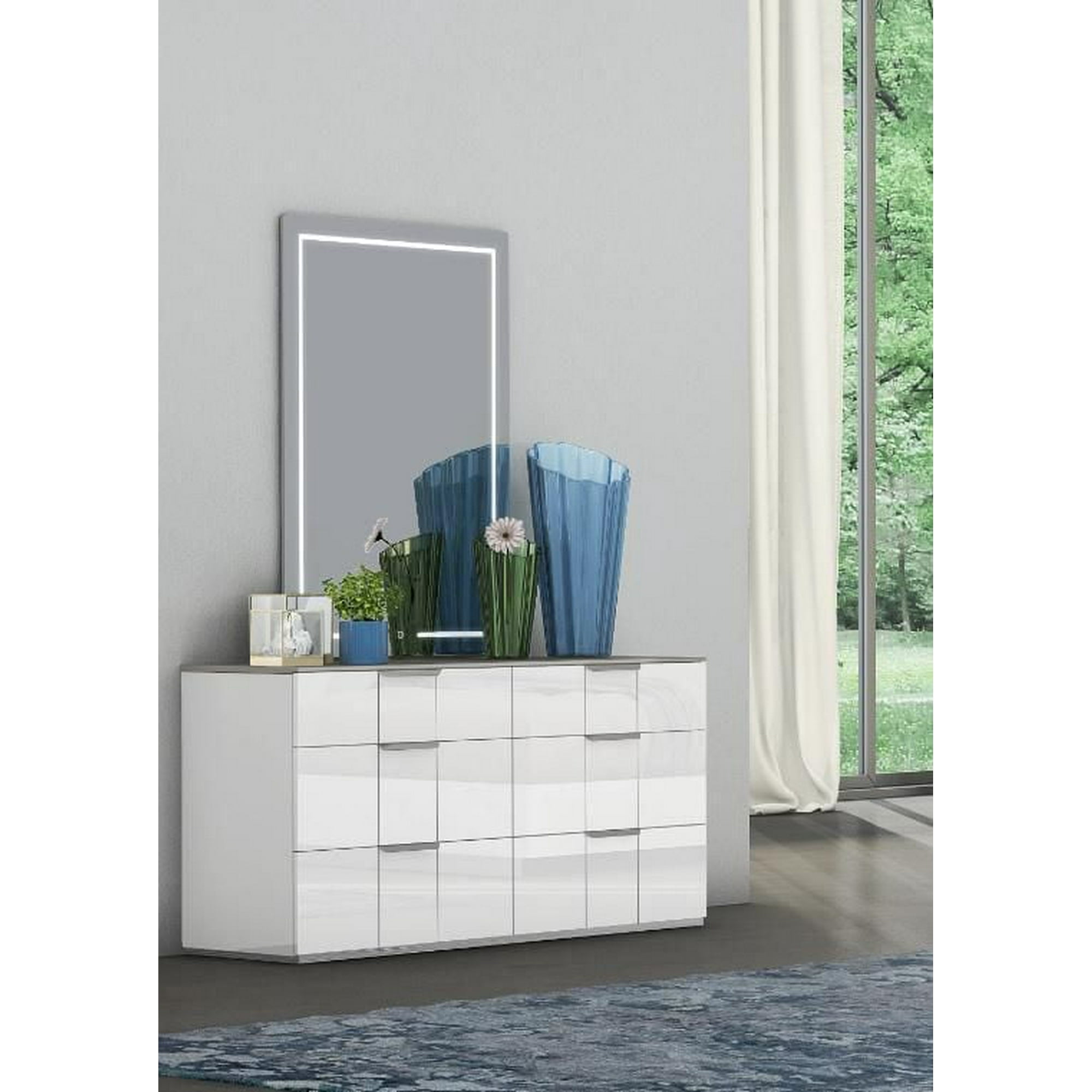 Click here for K-Living Harvey Dresser In 2 Tone Gloss White With... prices