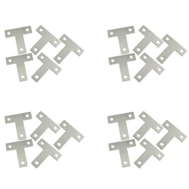 Wideskall 2" inch Flat Corner Angle Brace Repair Plated Bracket Bright ...