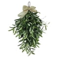 Artificial Olive Swag Wreath,Faux Green Olive Garland with Bow ...