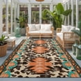 Aztec Style Washable Area Rug 9 x 12 ft Brown Southwestern Leopard ...