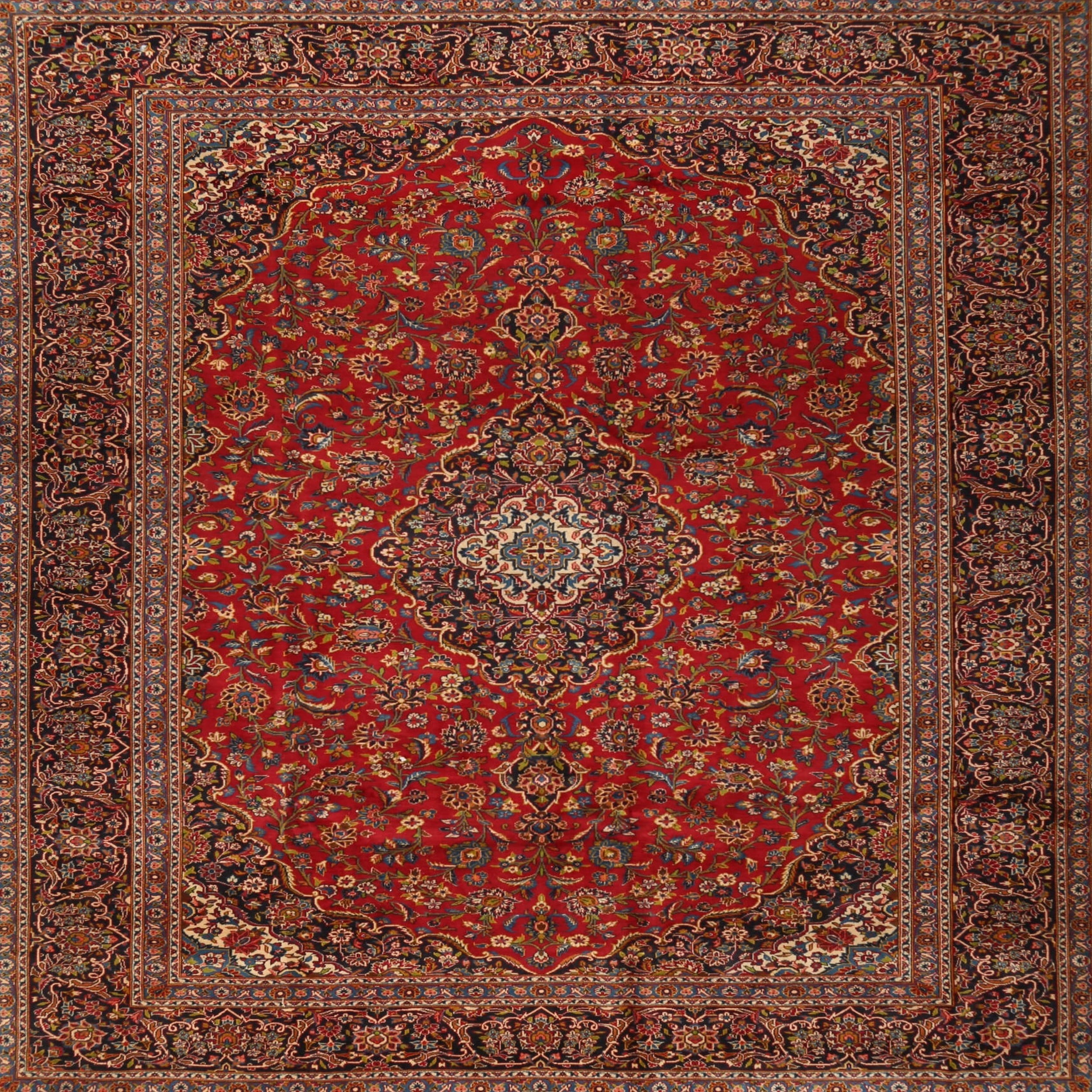 Ahgly Company Indoor Square Traditional Cranberry Red Persian Area Rugs ...