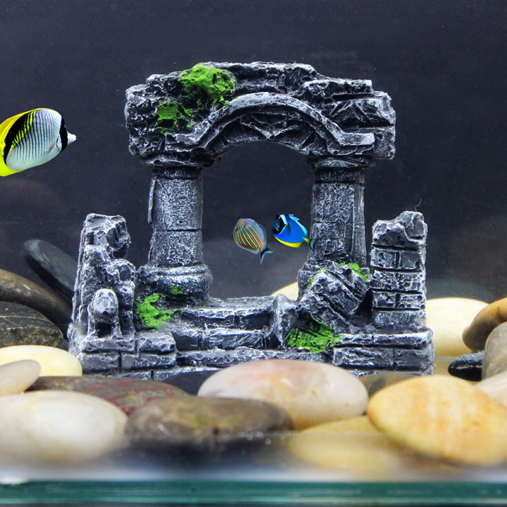 European resin Roman column decoration Aqua crafts landscaping fish ...