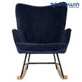 Fabric Upholstered Nursery Rocking Accent Chairs with High Backrest ...