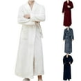 Men’s Long Robe Big and Tall Plush Fleece Bathrobe Fuzzy Sherpa Cozy ...