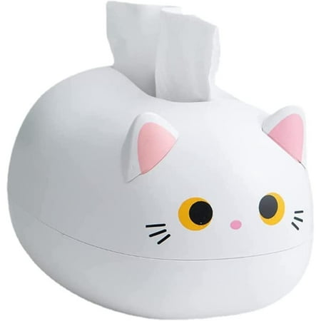 NETSENG Tissue Box, Cartoon Cat Tissue Box Desktop Paper Napkin Paper ...