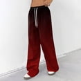 Fabrcox Women Wide Leg Pants Gradient Color Block Baggy Woman Lounge ...