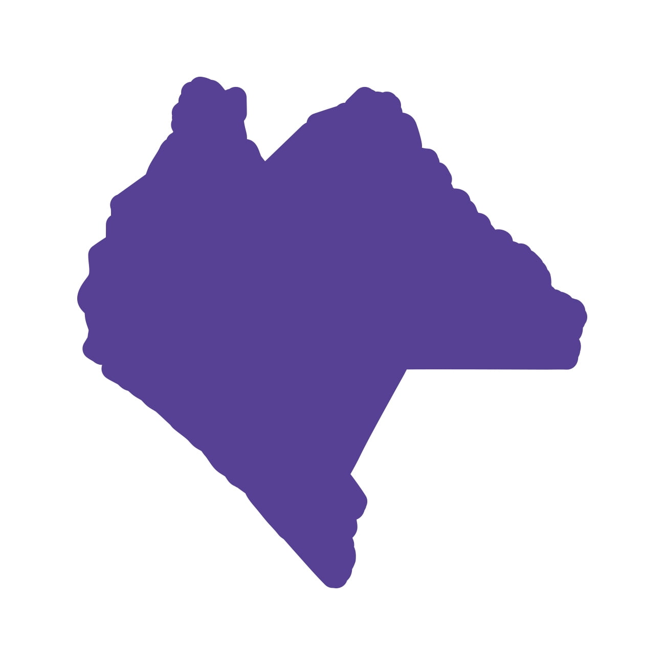 Chiapas State Shaped Sticker Decal Die Cut - Self Adhesive Vinyl ...