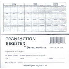 5 Pack Large Print Checkbook Transaction Register, Easy to Fit Inside ...